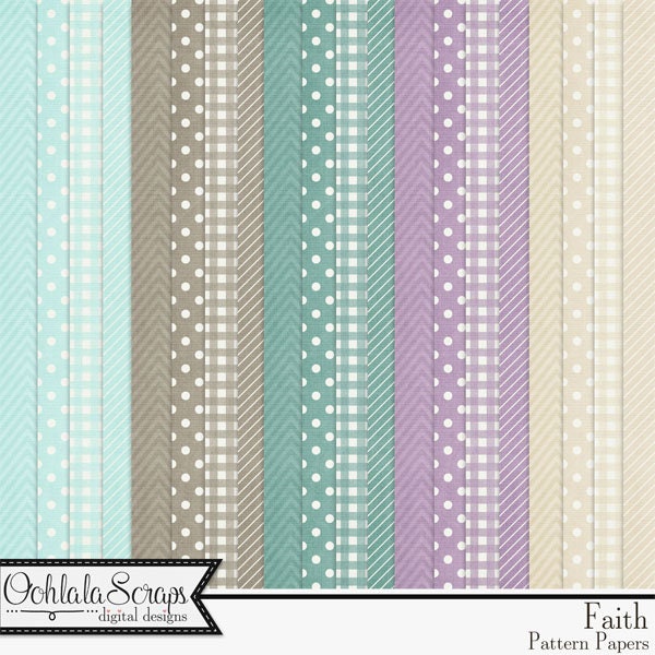 Faith 12x12 Pattern Paper Digital Scrapbook Kit | Etsy