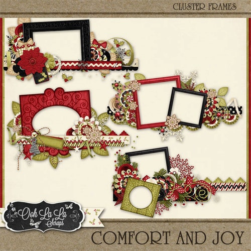 Digital Scrapbook Clusters Vintage Digital Frame Clusters | Etsy