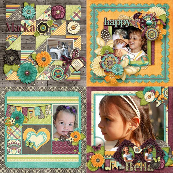 Digital Scrapbooking Boho Beautiful Collection - Digital Scrapbook Kit ...