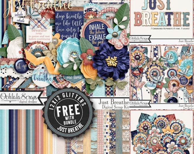 Digital Scrapbook Kit, Grace 12x12 Digital Scapbook Bundle,downloadable ...