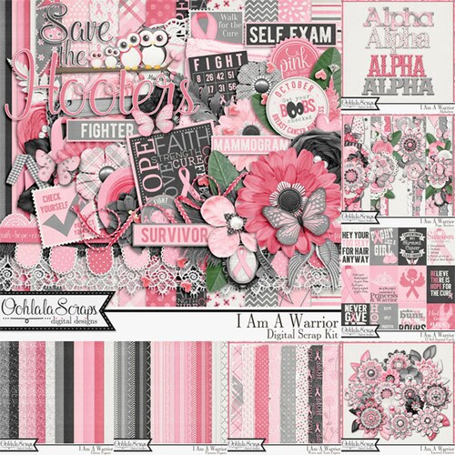 Breast Cancer Awareness Digital Papers Pink Hope Ribbon - Etsy