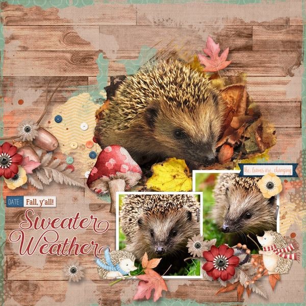Nearly Fall Autumn Digital Scrapbook Kit Season Elements and | Etsy