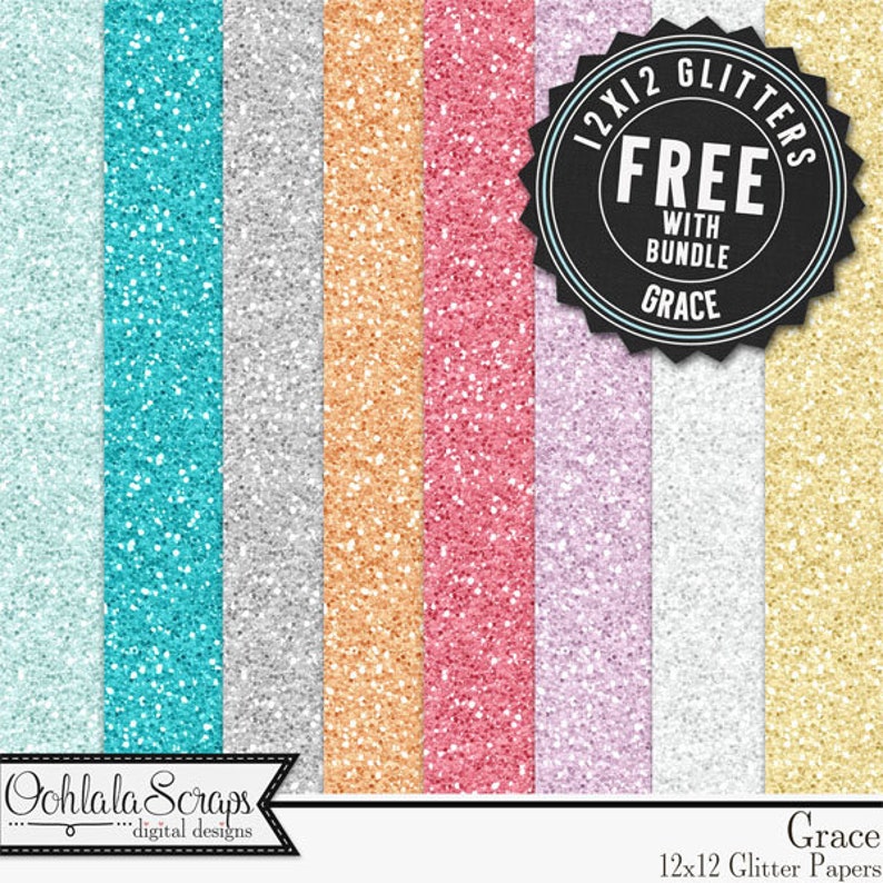 Digital Scrapbook Kit Grace 12x12 Digital Scapbook - Etsy