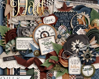 The Measure of Time Digital Scrapbooking Kit 17 Papers - Etsy