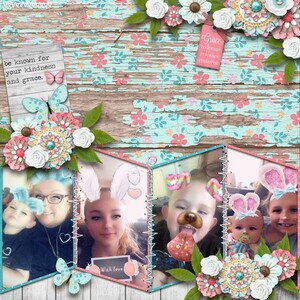 Digital Scrapbook Kit, Grace 12x12 Digital Scapbook Kit,downloadable - Etsy