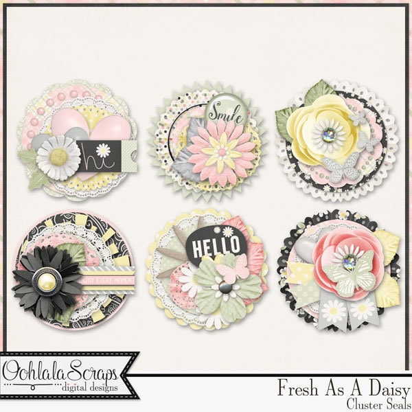 Fresh as A Daisy 12x12 Digital Scrapbook Kit Bundle | Etsy