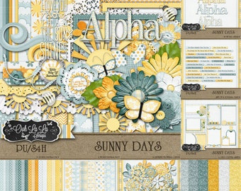 Sunny Days Digital Scrapbook Kit Digital Scrapbooking | Etsy