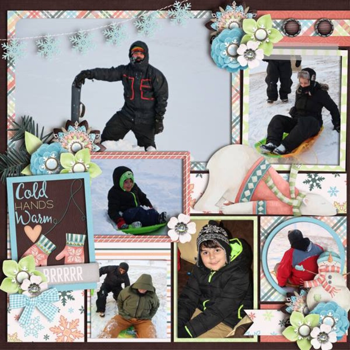 Winter Weather 12x12 Digital Scrapbook Kit Bundle, Digital Download - Etsy