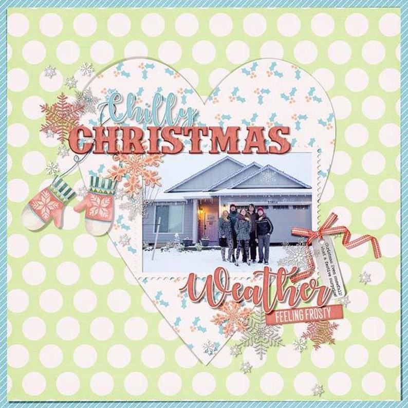 Winter Weather 12x12 Digital Scrapbook Kit Bundle, Digital Download - Etsy