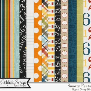Smarty Pants School Digital Scrapbooking Kit for Digi Scrapping and ...