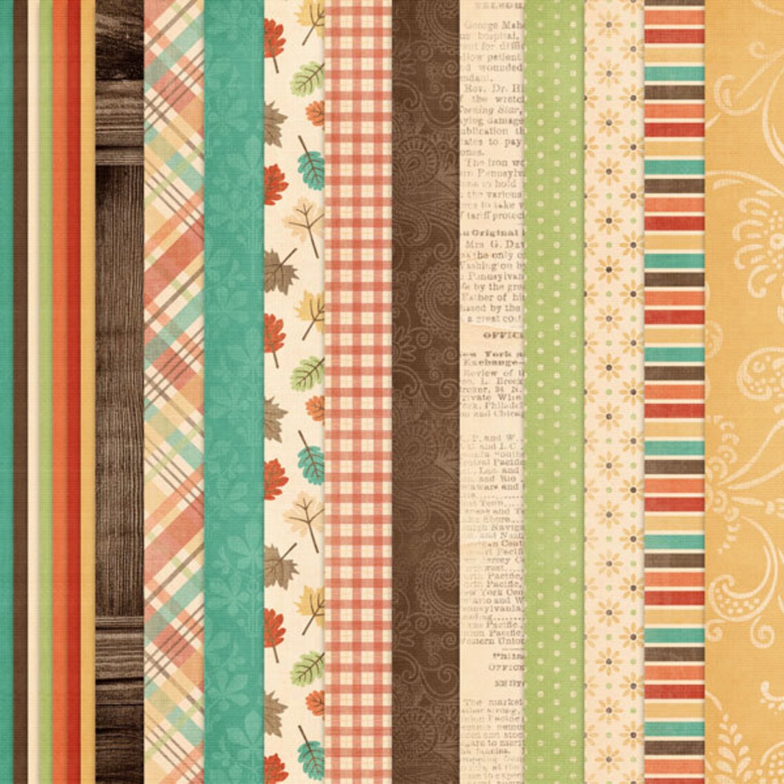 Fall Into Fall Autumn Digital Scrapbook Kit Scrapbooking - Etsy