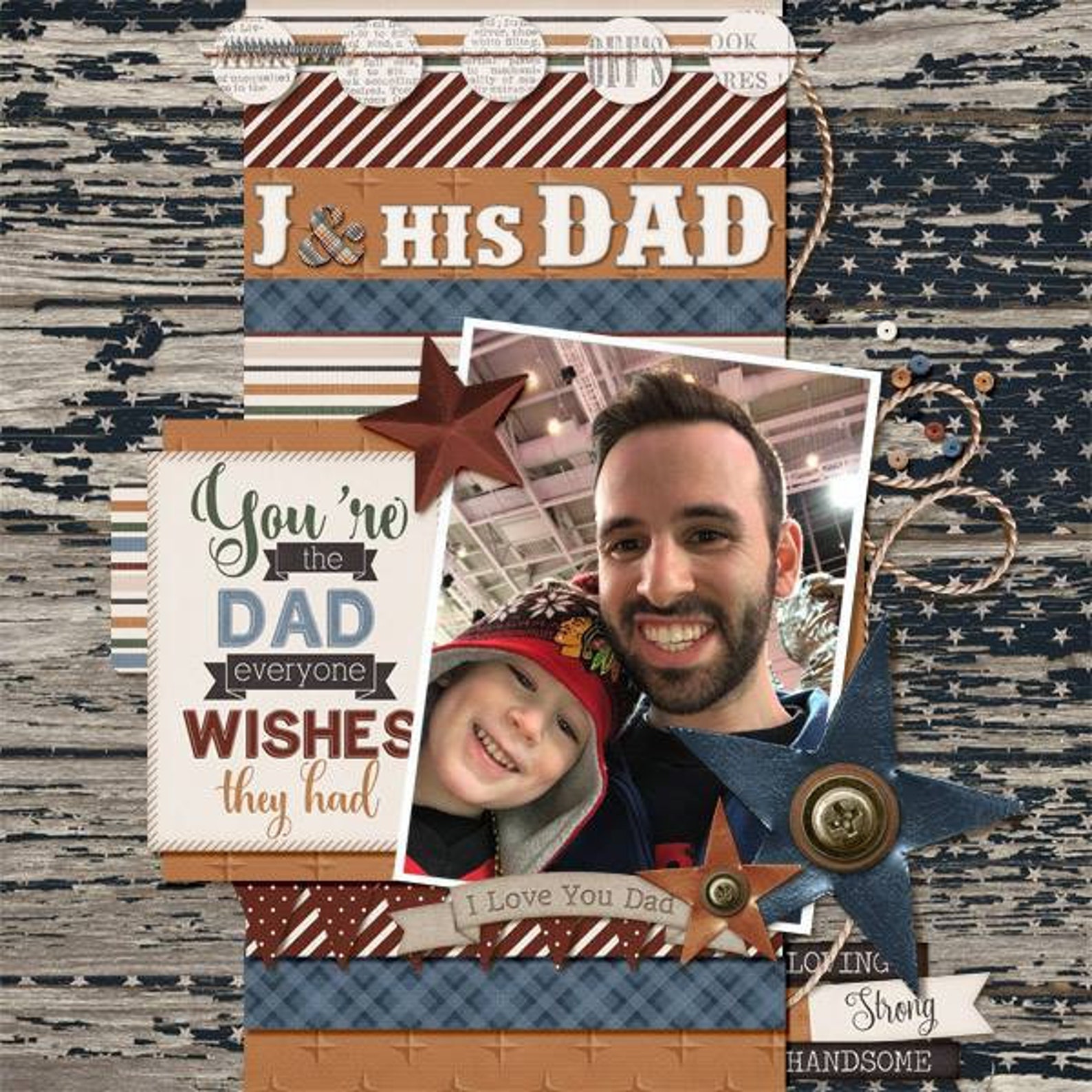 Dad Father's Day Digital Scrapbook Kit Project Life - Etsy