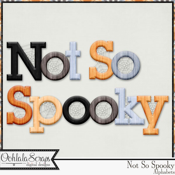 Not so Spooky Halloween Alphabet Embellishments, Holiday Digital ...