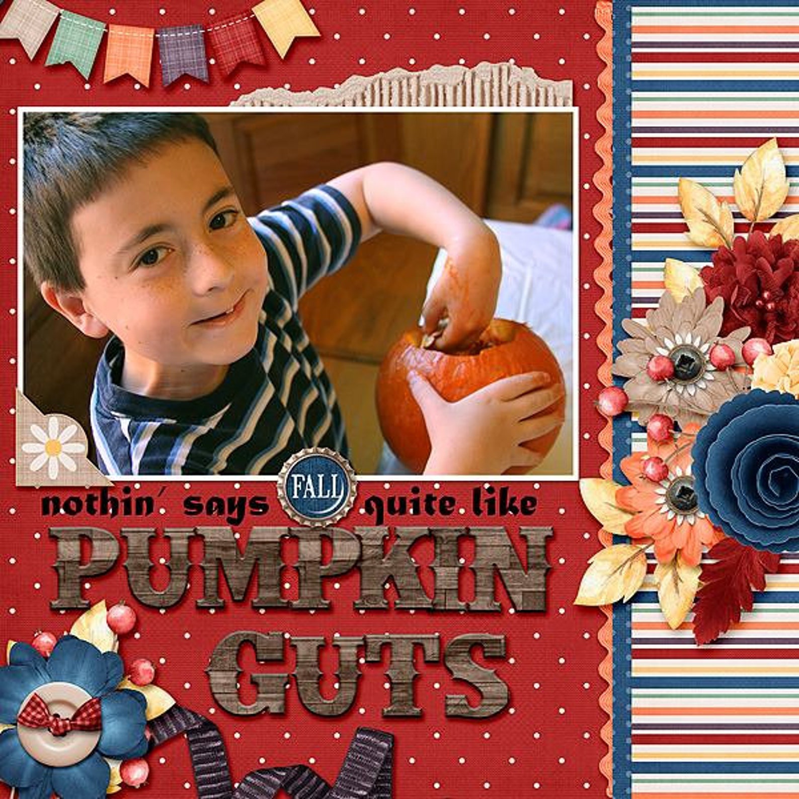Nearly Fall Autumn Digital Scrapbook Kit Bundle Season - Etsy