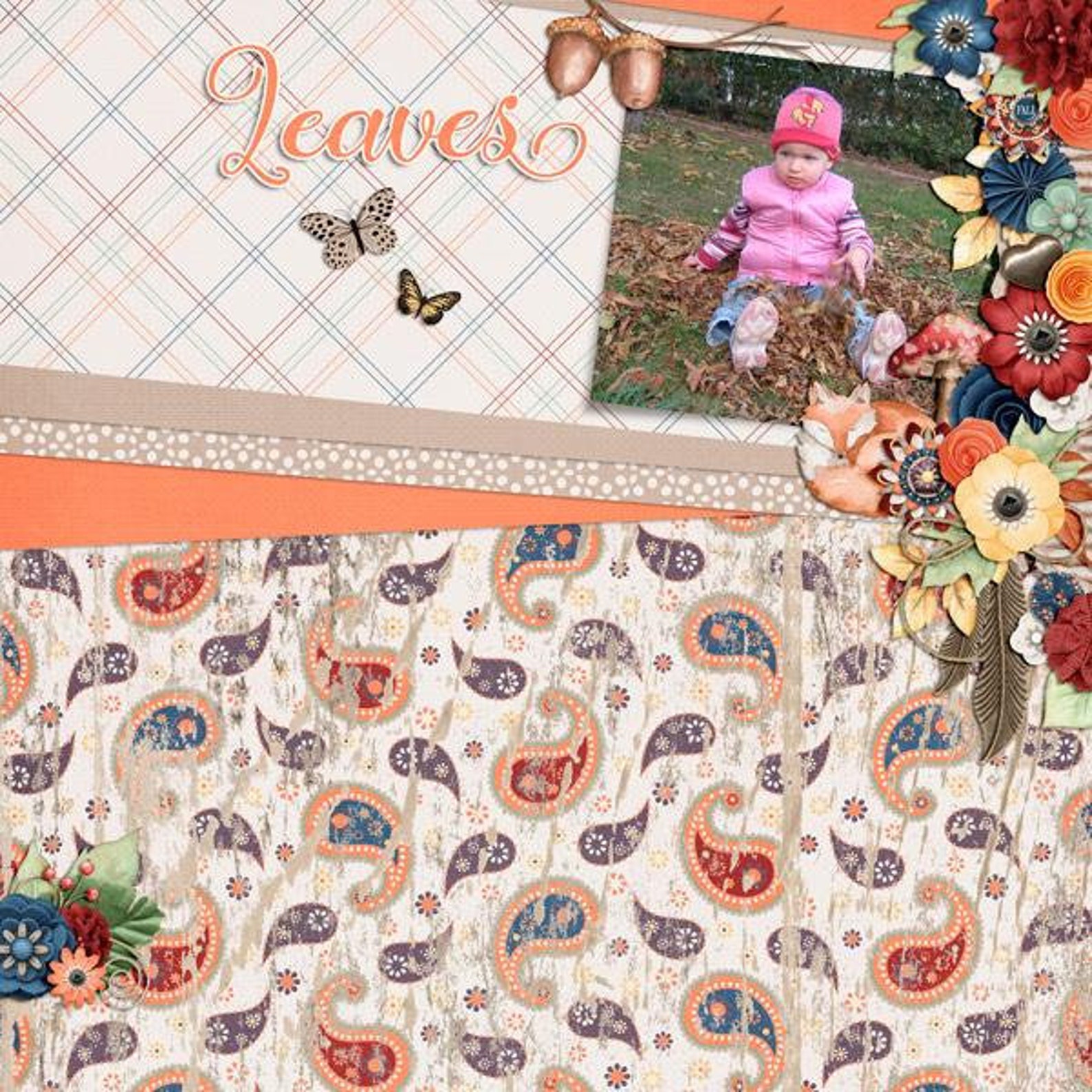 Nearly Fall Autumn Digital Scrapbook Kit Bundle Season - Etsy