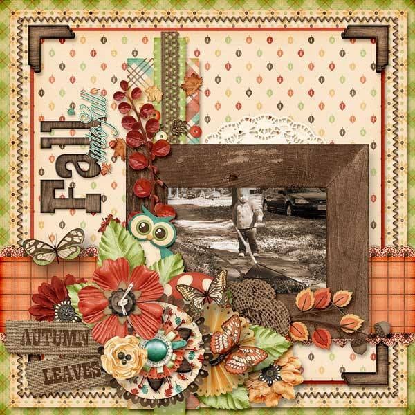 Fall Into Fall Autumn Digital Scrapbook Kit and Collection - Etsy