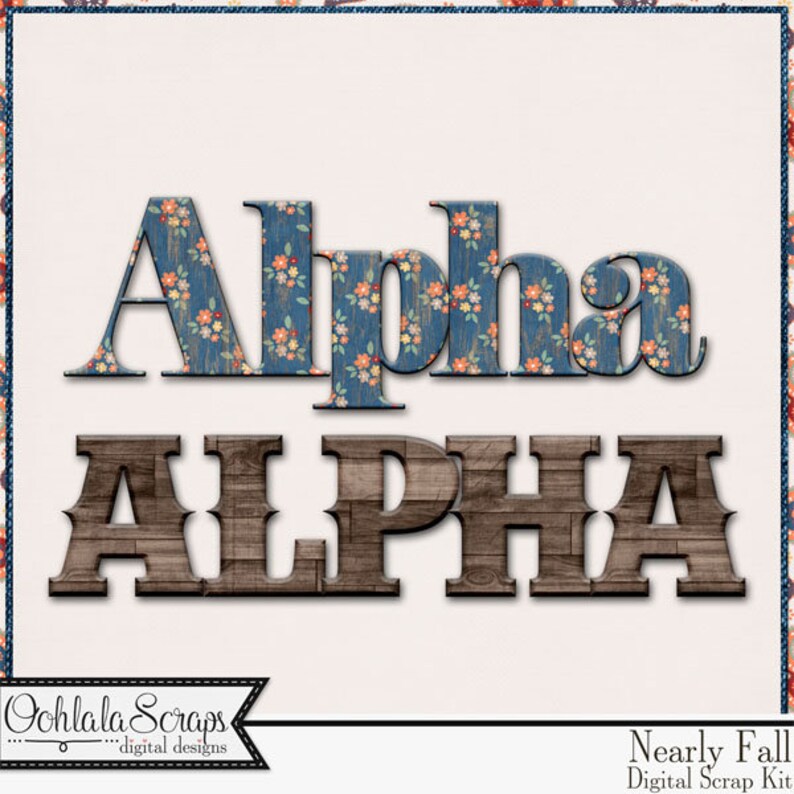 Nearly Fall Autumn Digital Scrapbook Kit Season Elements and - Etsy