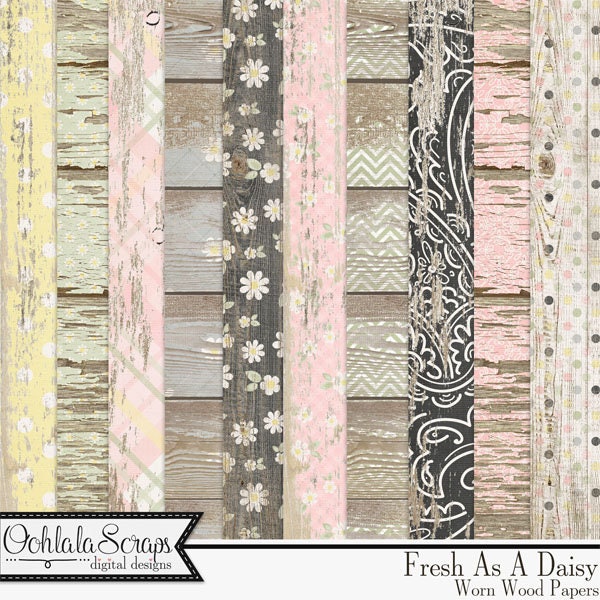 Fresh as A Daisy 12x12 Digital Scrapbook Kit Bundle | Etsy