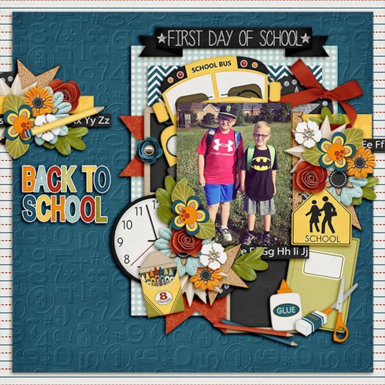 Smarty Pants School Digital Scrapbooking Kit for Digi Scrapping and ...