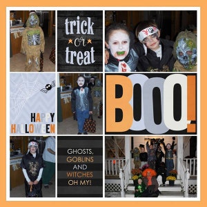 Not so Spooky Halloween Holiday 12x12 Digital Scrapbook Kit Bundle - Etsy