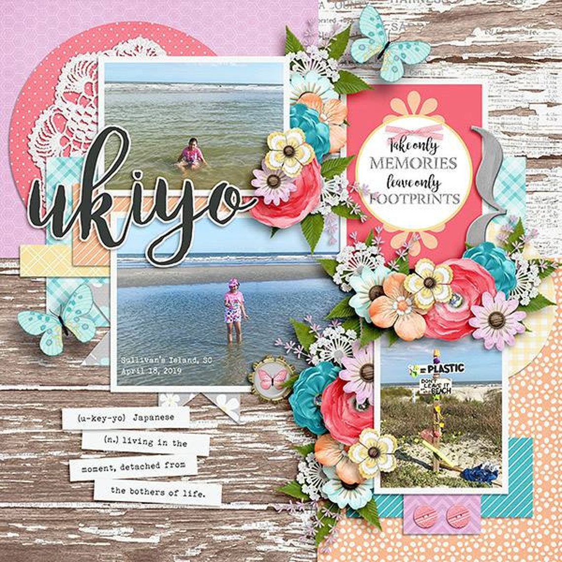 Digital Scrapbook Kit Grace 12x12 Digital Scapbook | Etsy