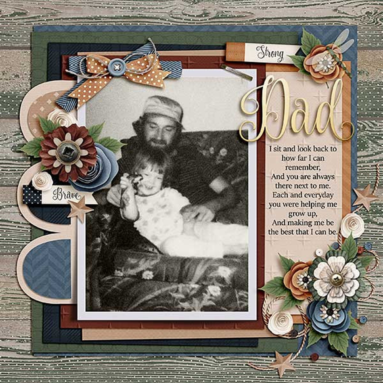 Dad Father's Day Digital Scrapbook Kit Bundle Collection - Etsy