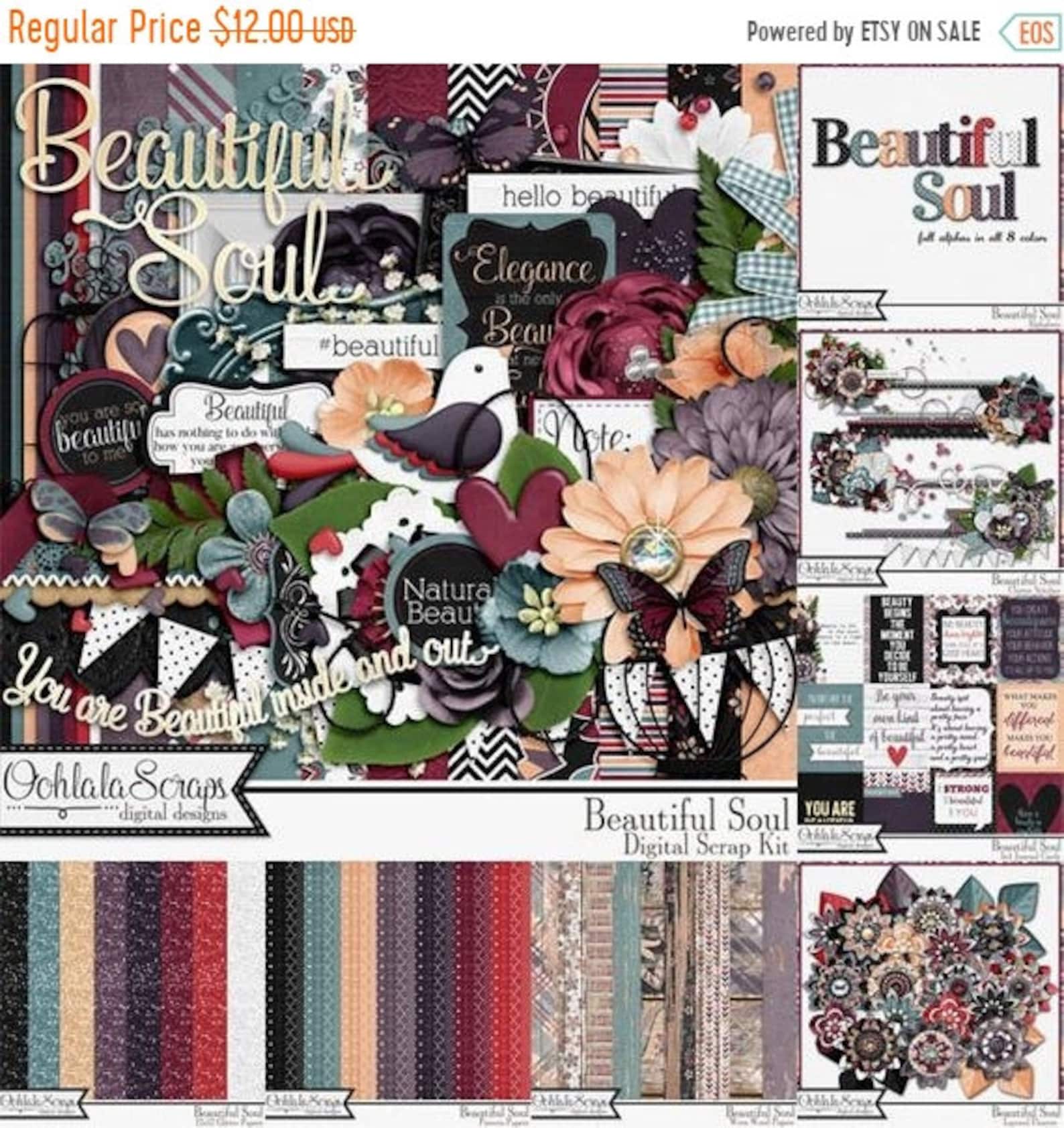 Beautiful Soul 12x12 Digital Scrapbook Kit Bundle - Etsy