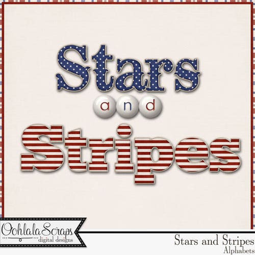 Stars & Stripes Digital Background Paper Vintage July 4th | Etsy