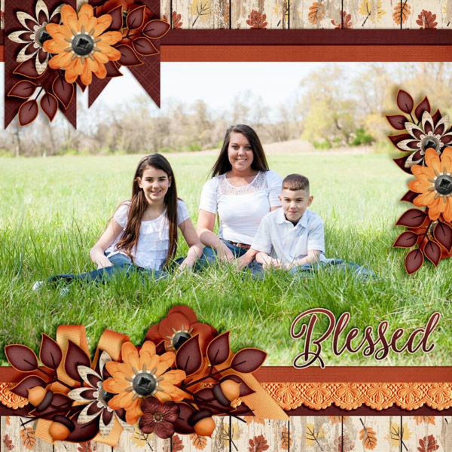 Grateful Thanksgiving Fall Digital Scrapbooking Holiday Kit - Etsy