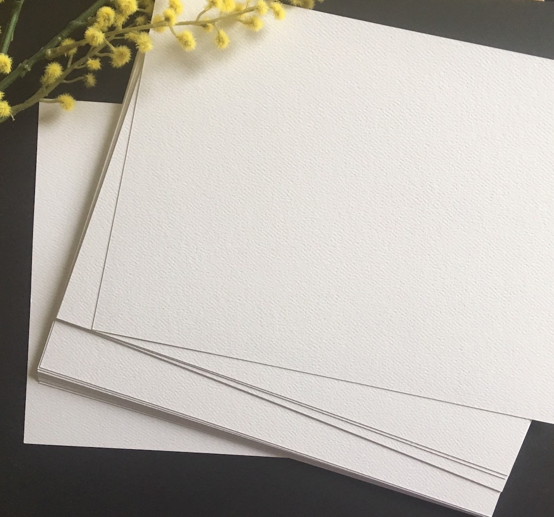 270gsm Textured CARD White or Cream X 20 Sheets , Choose Size Various ...