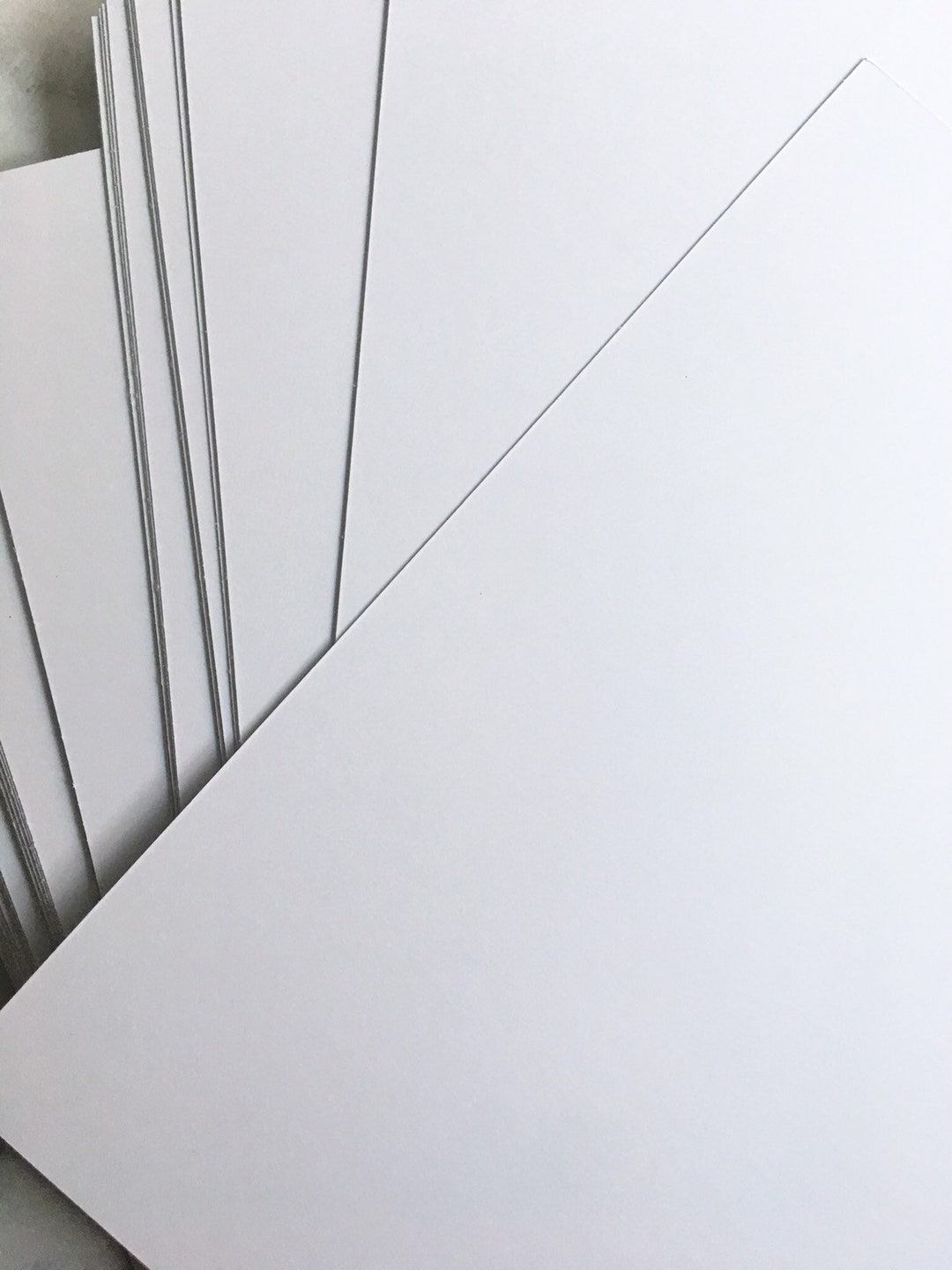 White Blank Flat A5 Card Super Smooth Flat Lay Cards 250gsm 148mmx210mm ...