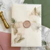 Palm Tree Vellum Wrap, 5x7 Vellum Wedding Invitation, Tropical Beach ...