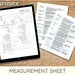 Costume Design Measurement Form Template - Digital Download - Etsy