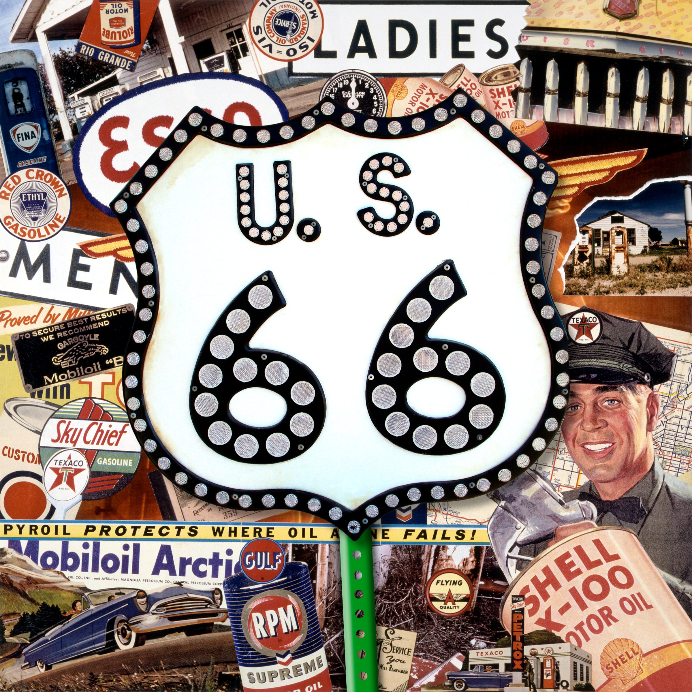 Route 66 Gasoline Alley Road Trip, Canvas Interior Decor Wall Art - Etsy