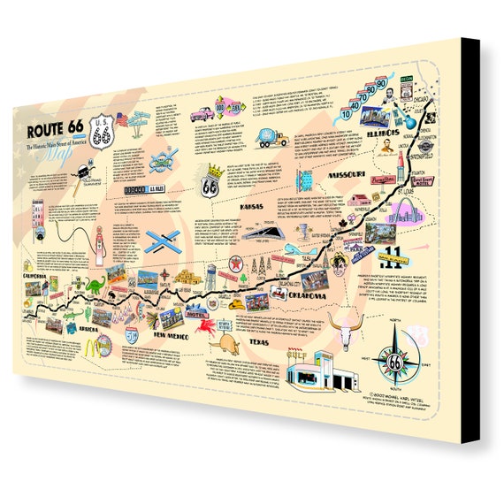 Route 66 Detailed Map