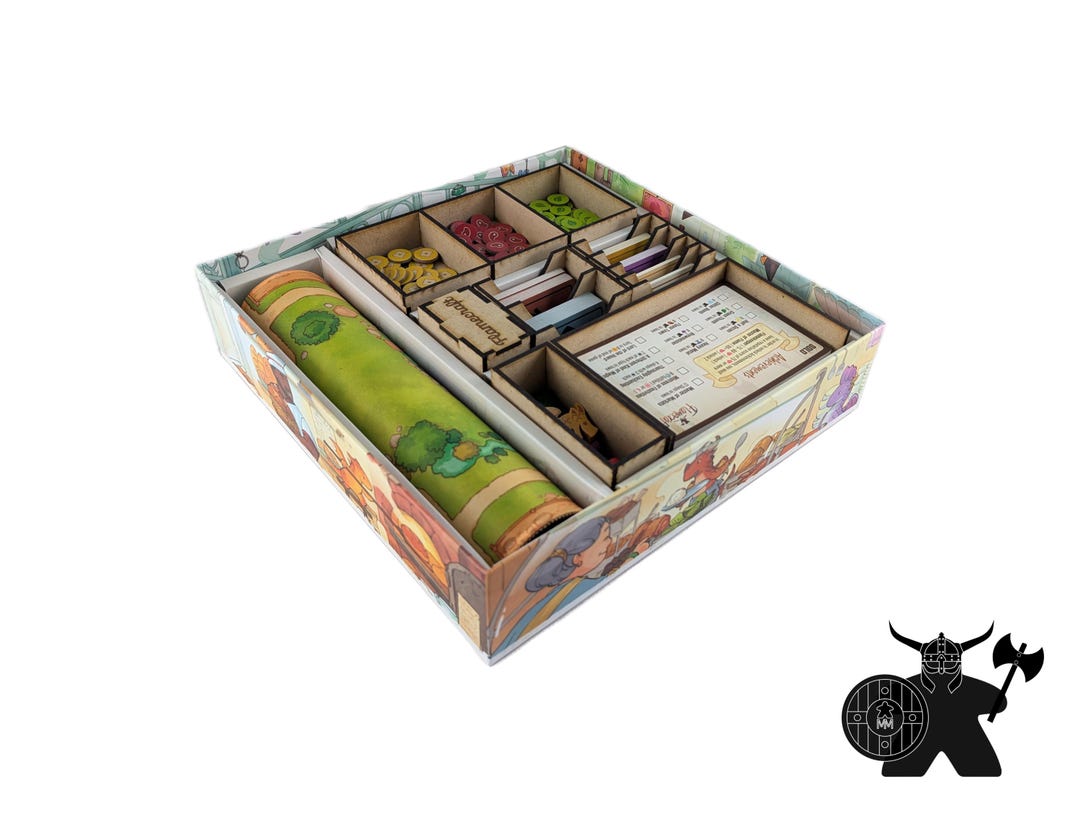 Flamecraft Board Game Insert | Wooden Organizer - Etsy