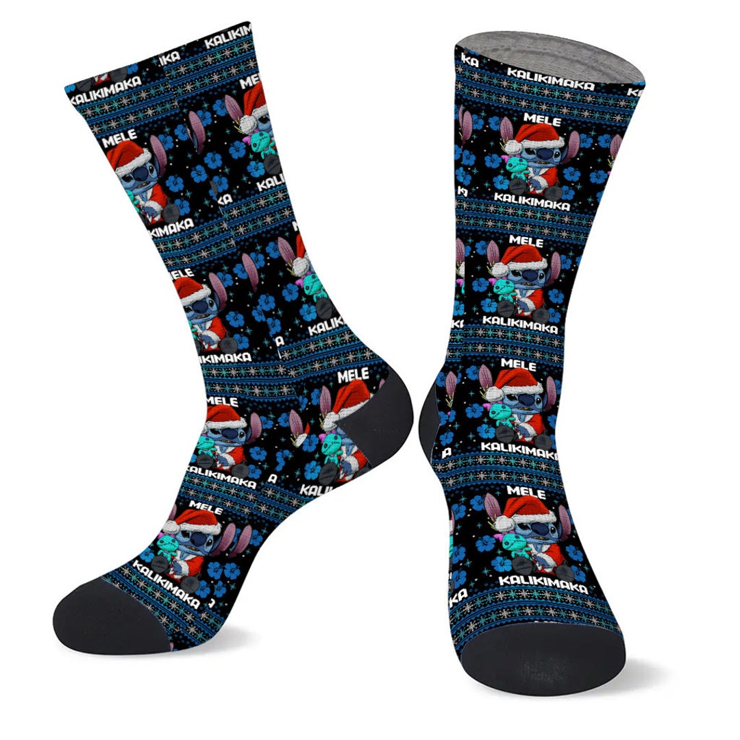 Disney Stitch Christmas Stocking, Stitch and Angel Christmas Stock ...