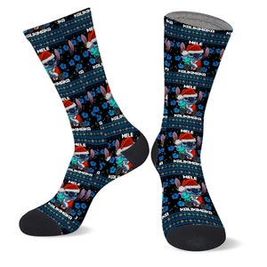 Disney Stitch Christmas Stocking, Stitch and Angel Christmas Stock ...