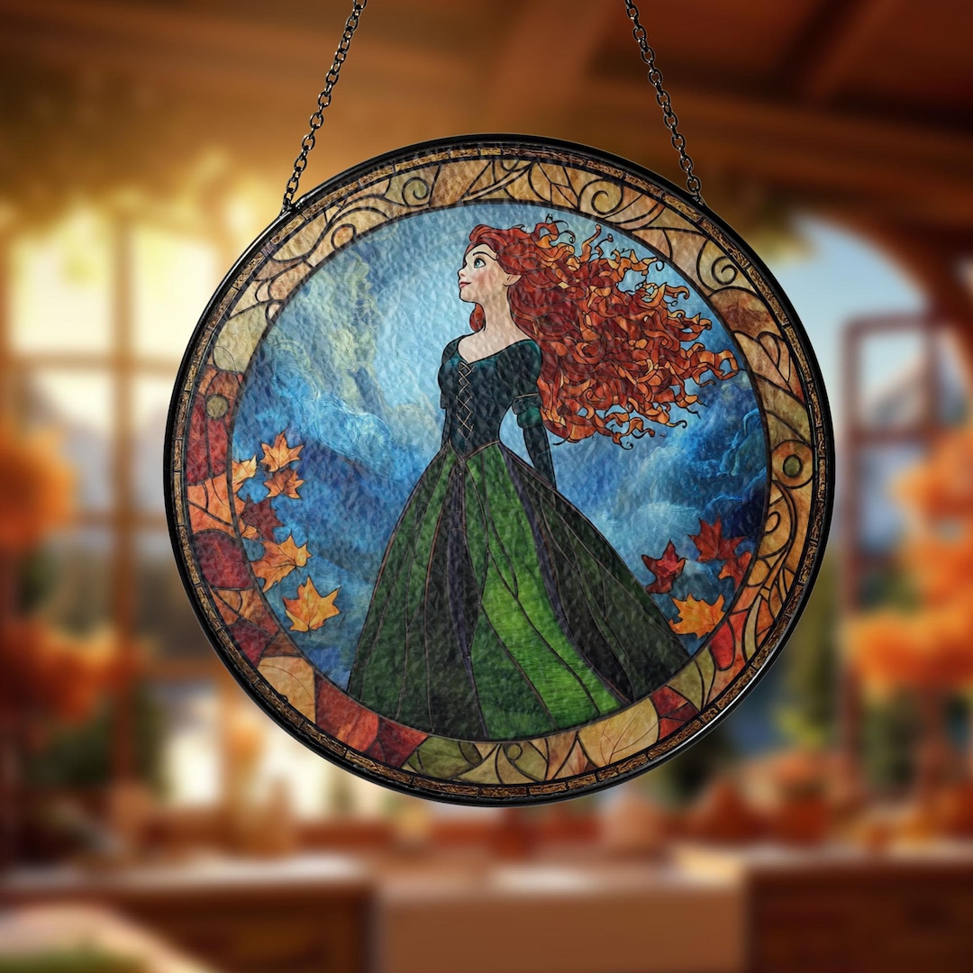 Princess Merida Glass Suncatcher, Disney Brave Suncatcher, Window ...