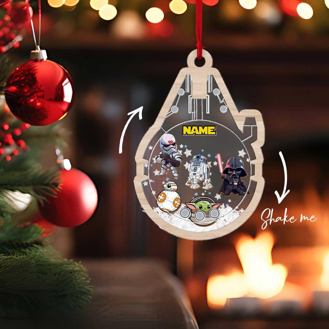 Christmas Star Wars Millennium Falcon Ornament, Star Wars Characters ...