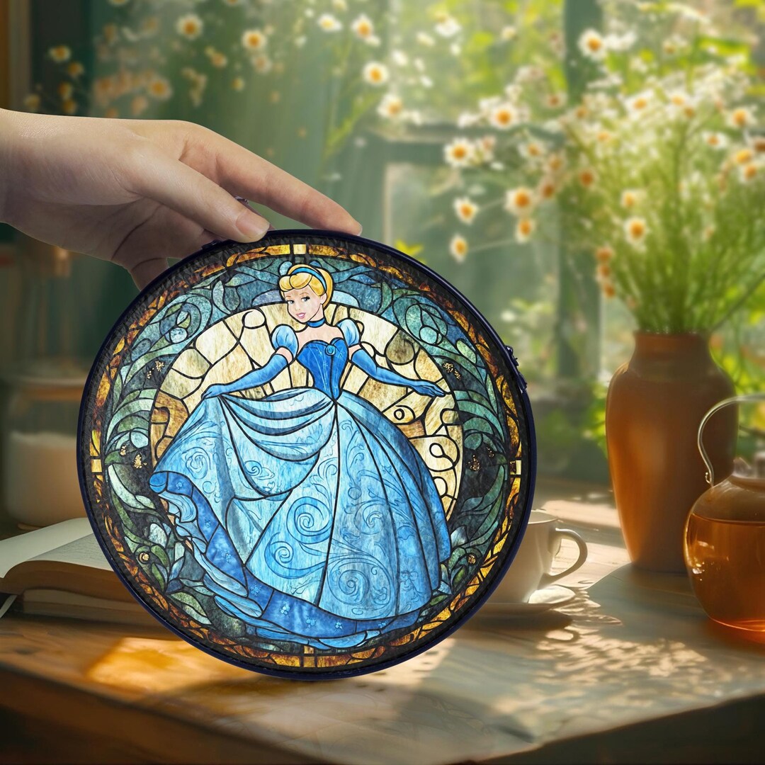 Princess Cinderella Glass Suncatcher, Disney Cinderella Suncatcher ...