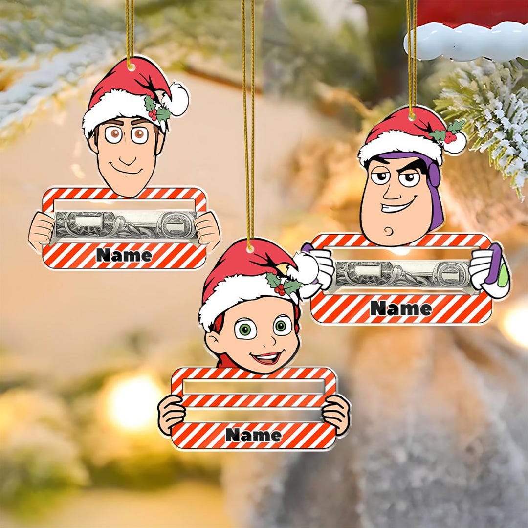 Personalized Name Toy Story Money Holder Christmas Ornament, Christmas ...