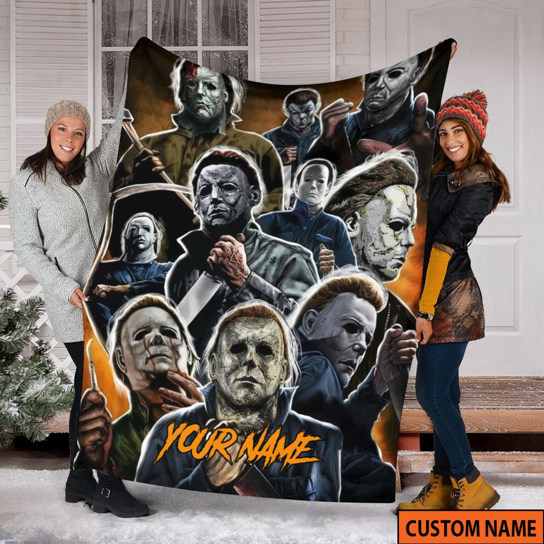 Horror Movie Blanket, Personalized Name Michael Myers Blanket, the ...