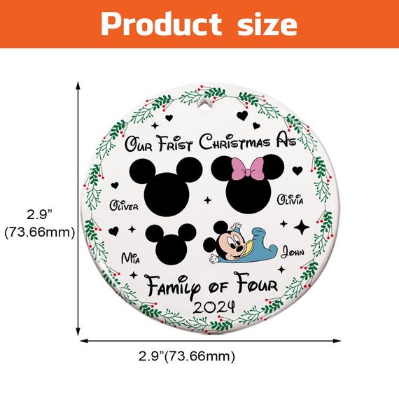 First Christmas Ornament Disney Family