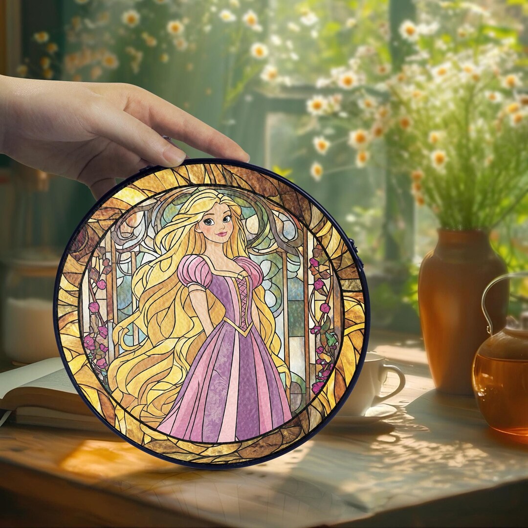 Princess Rapunzel Glass Suncatcher, Disney Tangled Suncatcher, Window ...