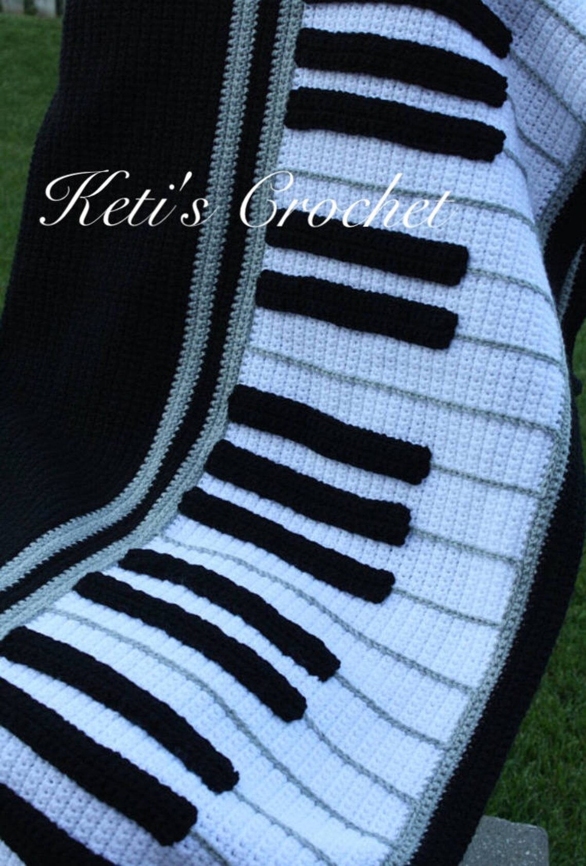 Crochet Pattern for Piano Blanket,piano Blanket Crochet Pattern,piano ...