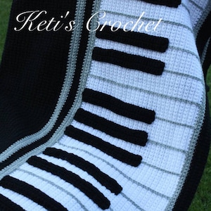Crochet Pattern for Piano Blanket,piano Blanket Crochet Pattern,piano ...