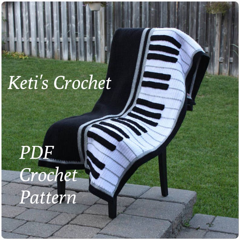 Crochet Pattern for Piano Blanketpiano Blanket Crochet | Etsy Canada