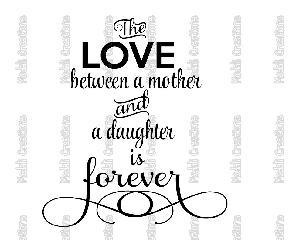 The Love Between Mother and Daughter SVG - Etsy