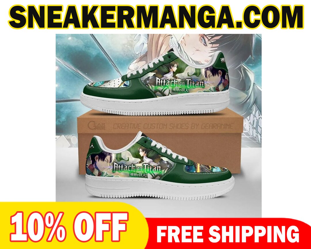 Levi Ackerman Attack on Titan Sneakers AOT Anime Shoes Custom - Etsy